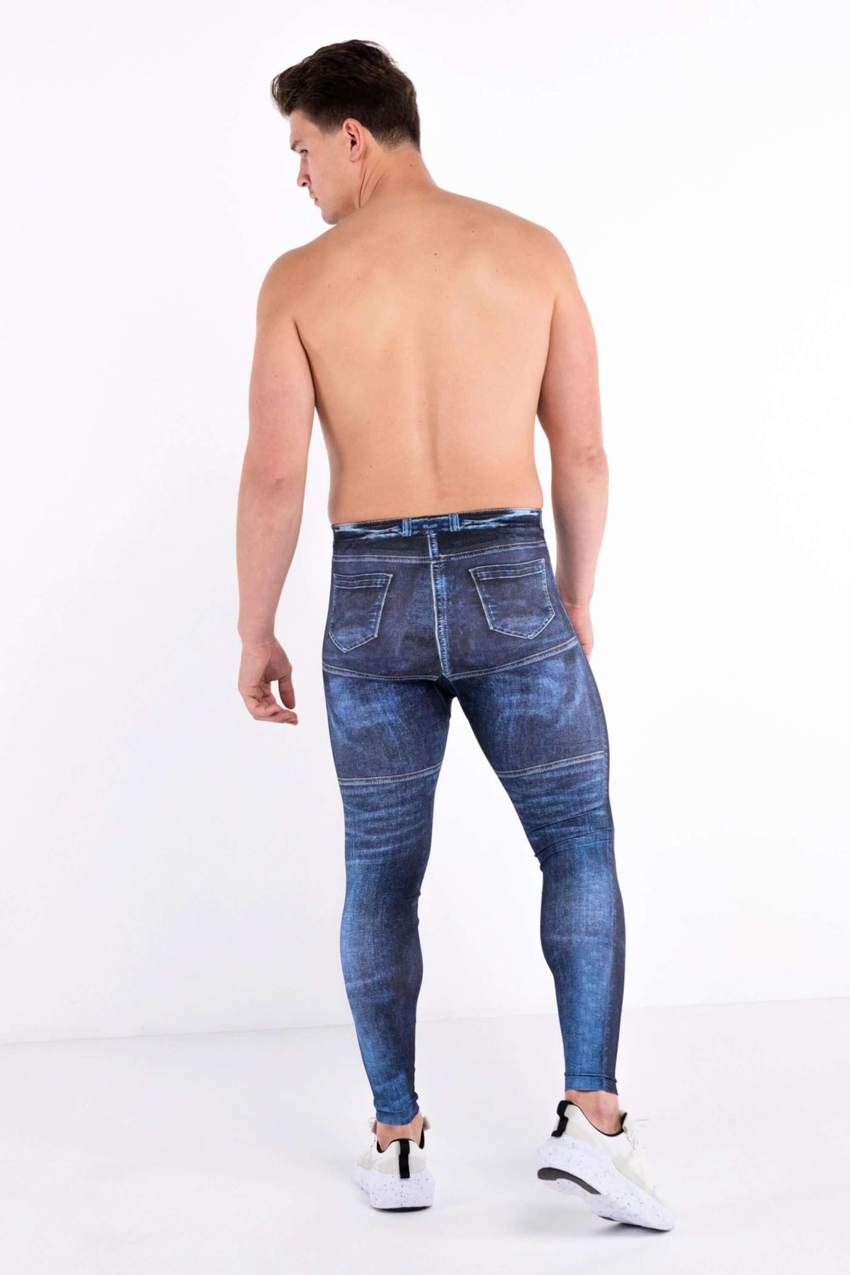 Navy Jean Noah Men's Jean Print Leggings | Blue Jeggings