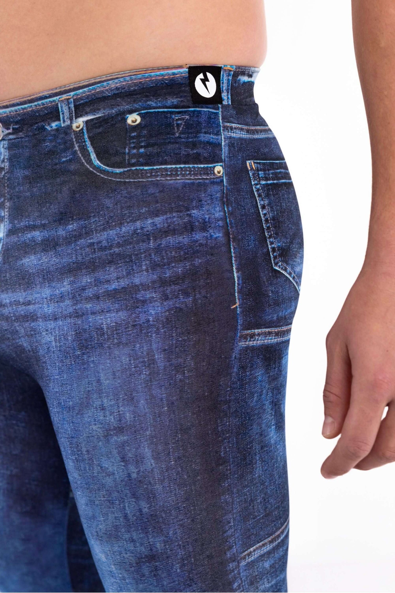 Navy Jean Noah Men's Jean Print Leggings | Blue Jeggings