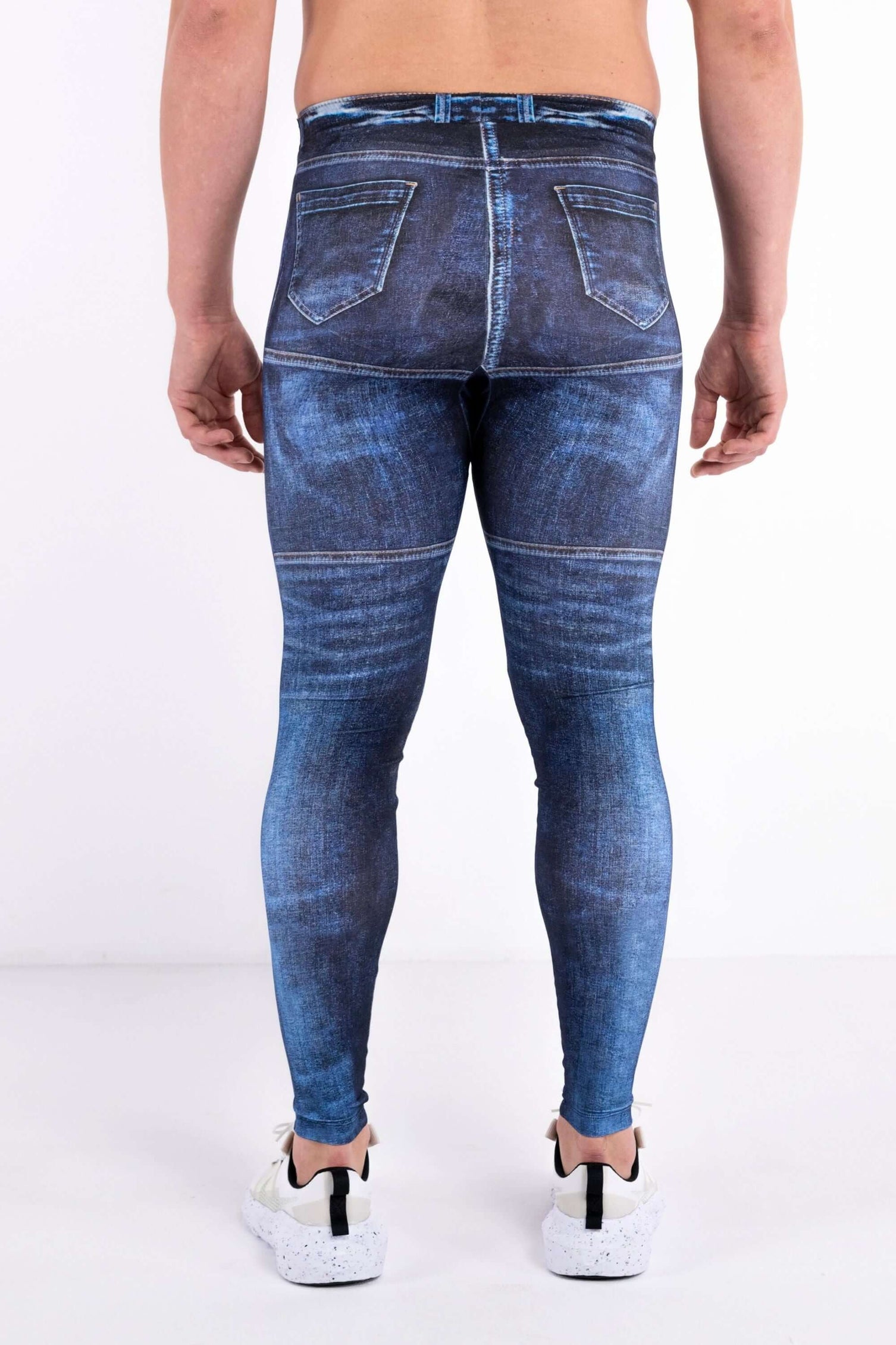 Navy Jean Noah Men's Jean Print Leggings | Blue Jeggings