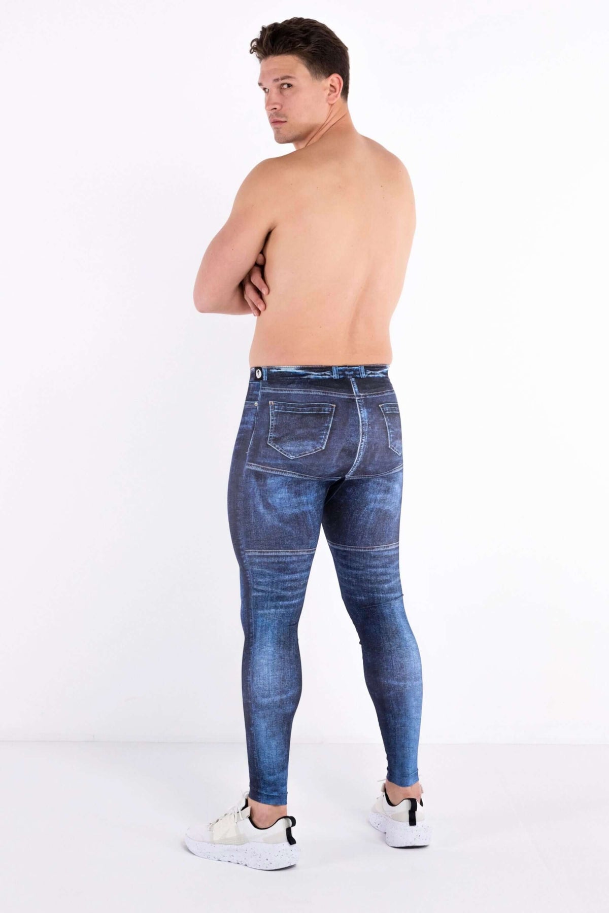 Navy Jean Noah Men's Jean Print Leggings | Blue Jeggings