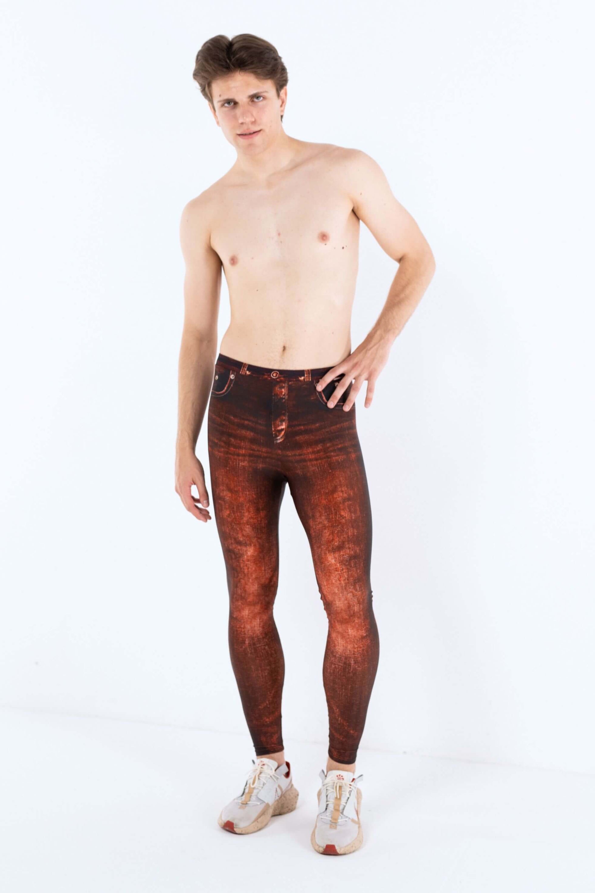 Rust Jean Ringo Men's Leggings | Kapow Meggings