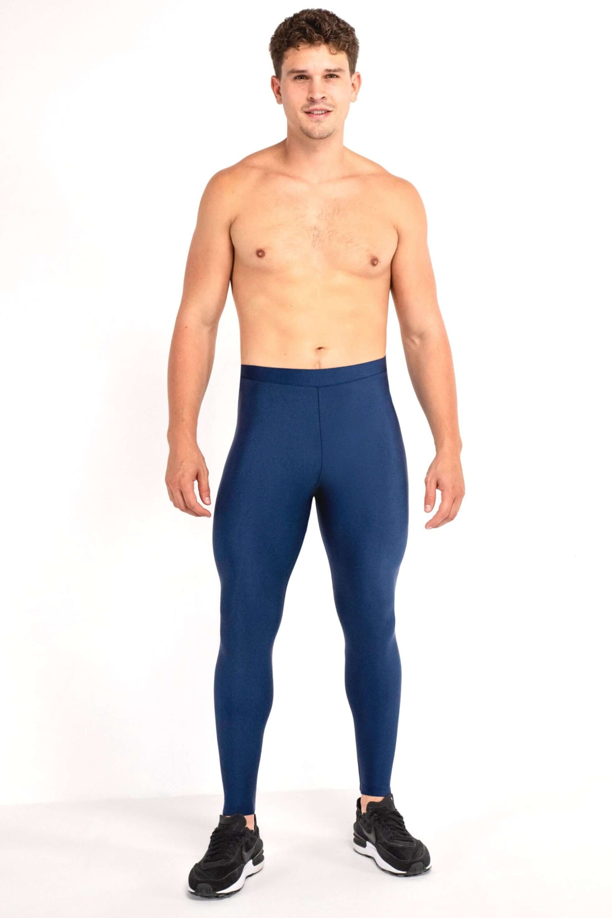 Core Blue Men's Leggings | Blue High Stretch | Kapow Meggings