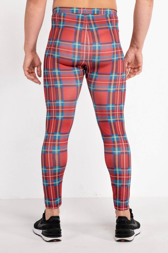 Groundskeeper Willie Men's Leggings | Red Tartan